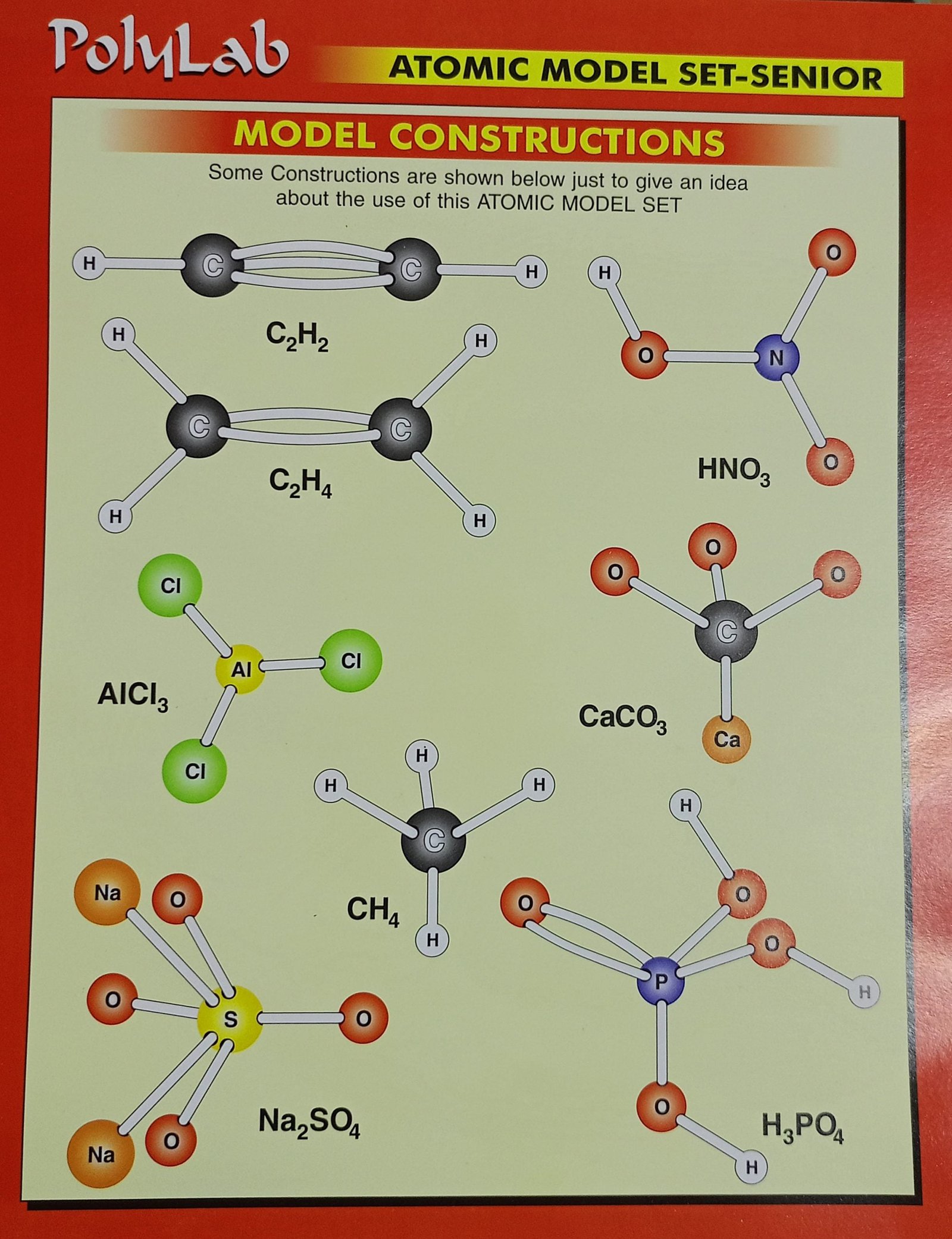 Polylab Atomic Model Set (Senior) for Laboratory Use in BD